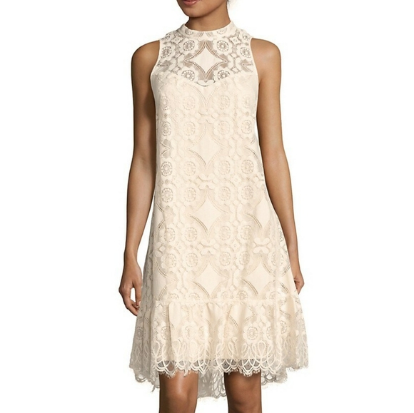Anthropologie | Dresses | Anthropologie Floreat Manon Cream Lace Shift ...